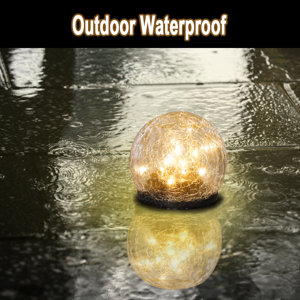 HEDAQI Low Voltage Solar Powered Integrated LED Glass Pathway Light & Reviews | Wayfair